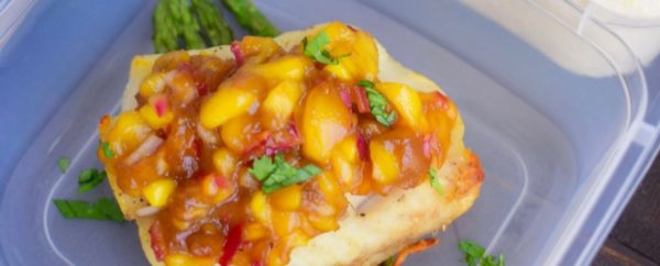 Pan Seared Cod with Mango Strawberry Pico de Gallo and Cumin Mango ...