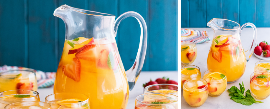 Recipes - Sparkling Mango Strawberry Sangria - Mango.org