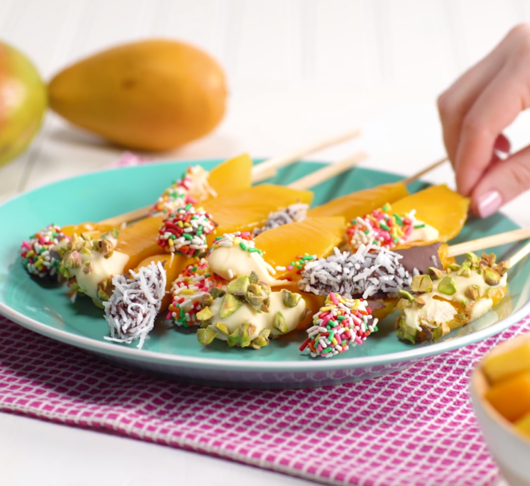 Chocolate Dipped Mango Pops - Mango.org