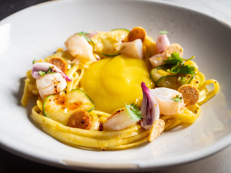 Green Mango Spirals with Mango Aguachile - Mango.org