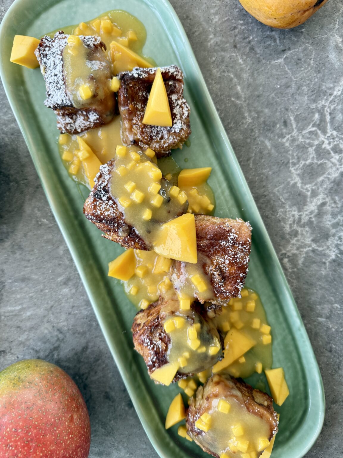 Mango Waffles with Hazelnut Spread Recipe